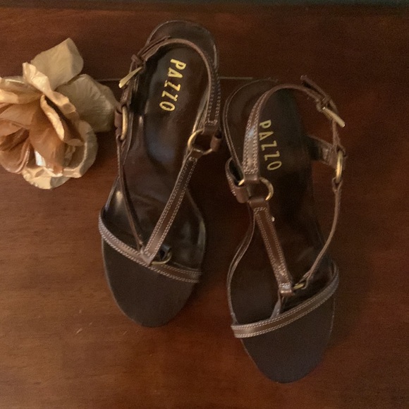 PAZZO | Shoes | Pazzo Genuine Brown Leather Sandal Platform 4 Inch ...